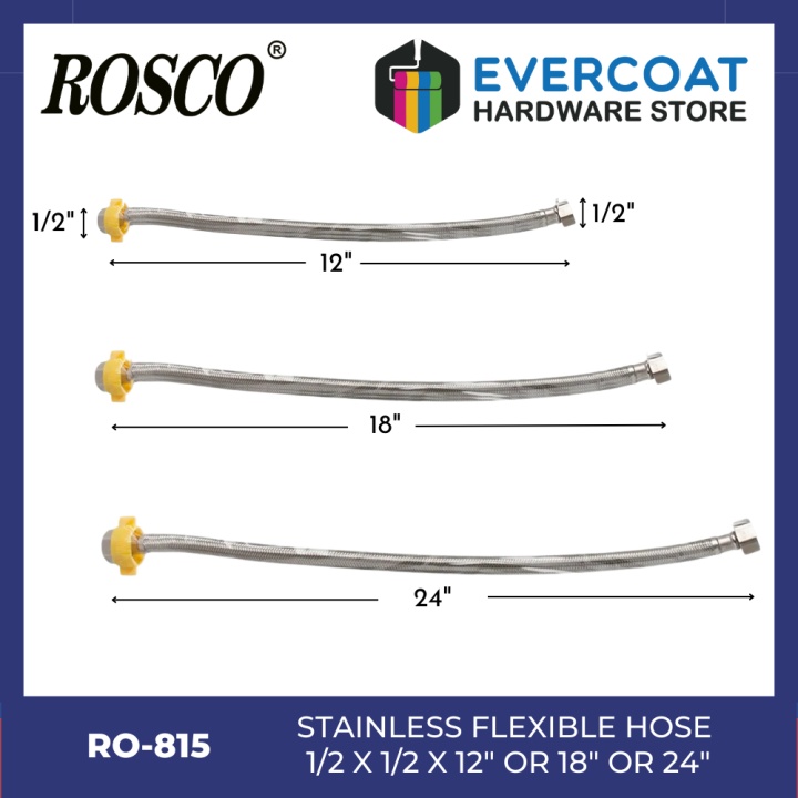 RO-815 Rosco Stainless Flexible Hose 12" / 18" / 24", SUS 304 | Lazada PH