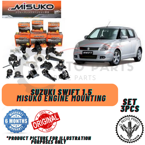 SUZUKI SWIFT 1.5 100% ORIGINAL MISUKO ENGINE MOUNTING (SET 3PCS) | Lazada