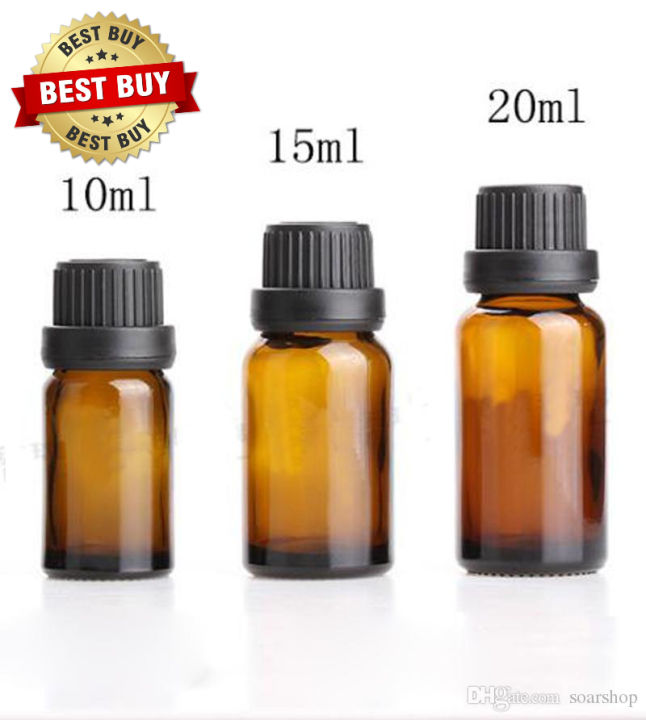 Amber Glass Bottle Euro Dropper Orifice Reducer Stopper Tamper Evident ...