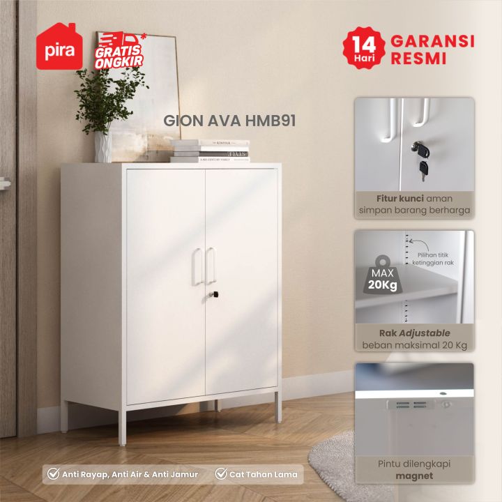 Pira - Gion AVA HMB91 Lemari Kabinet Besi / Bufet Besi | Lazada Indonesia