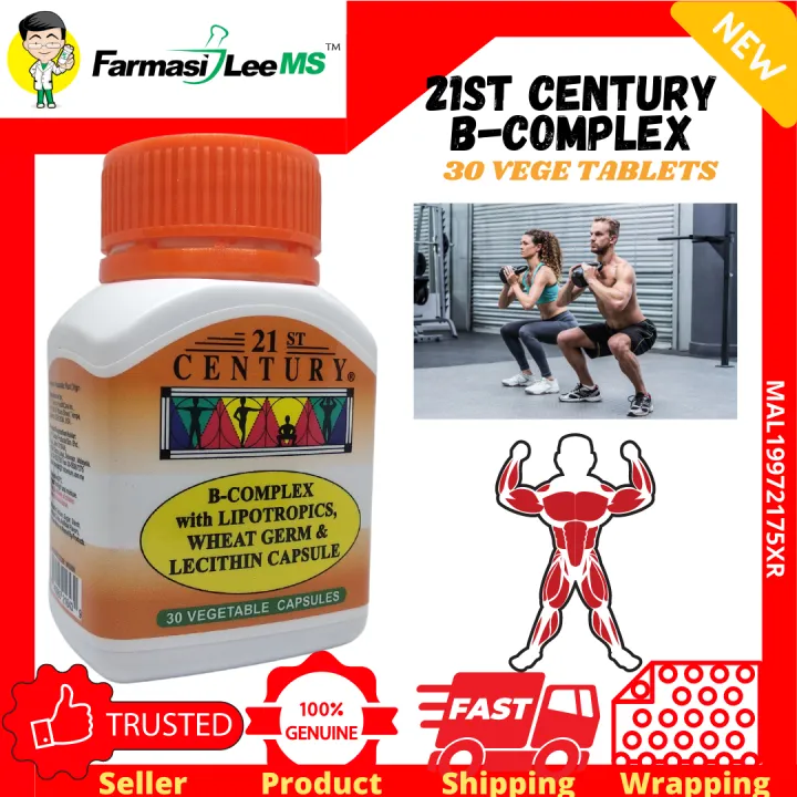 21ST CENTURY B-COMPLEX with LIPOTROPICS, WHEAT GERM & LECITHIN CAPSULE ...