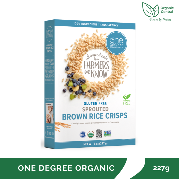 One Degree Organic Sprouted Brown Rice Crisps Cereal 227g | Lazada PH