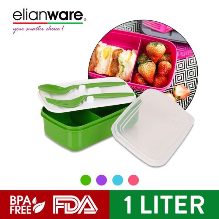 Elianware E-1227 1000ml Microwavable Lunch Box Container / Bekas Nasi ...