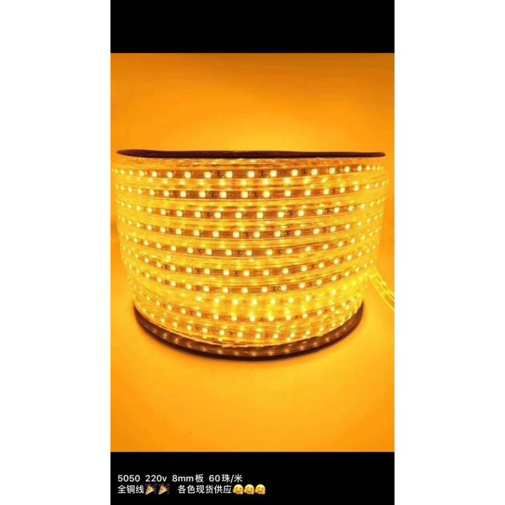 8MM led strip lights 5050 led strip IP44 220v (per meter 75) | Lazada PH