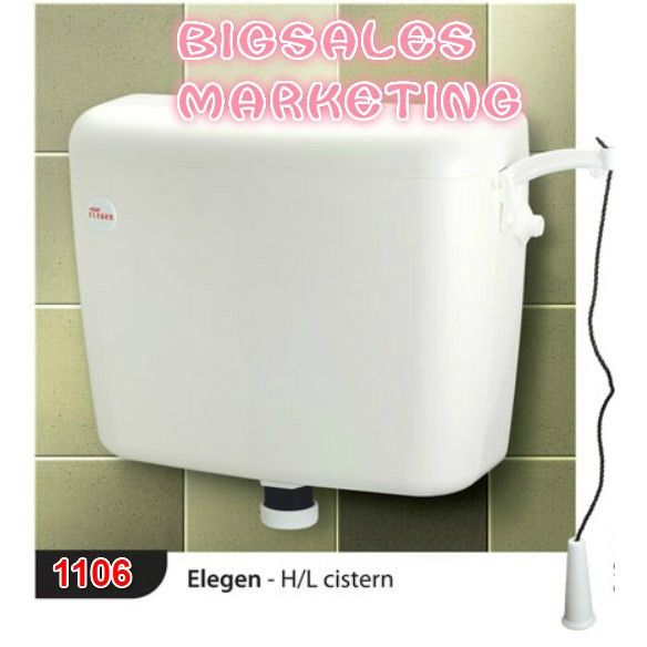 TECHPLAS Elegen Plastic Cistern High Level Techplas High Level / Tangki ...
