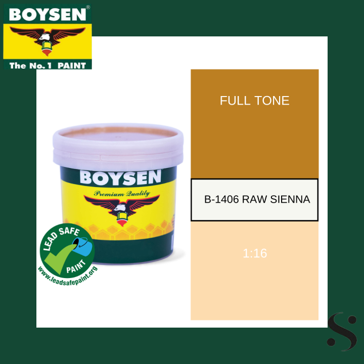 Boysen Latex Color Raw Sienna B1406 1/4L (Exterior Paint Water Based ...