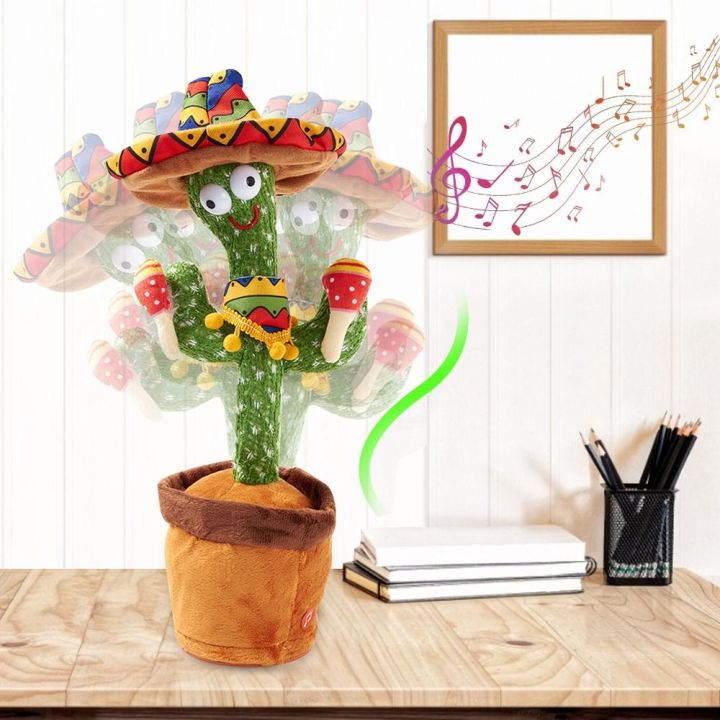 W5YR Birthday Present Cactus Sing Electron Plush Toy Voice Interactive ...