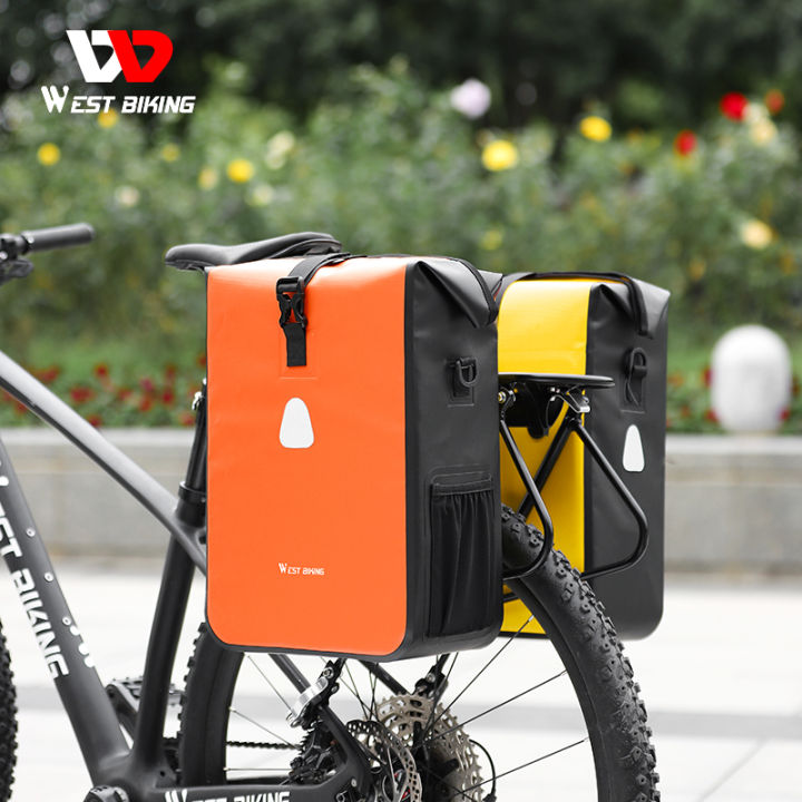 WEST BIKING 12-15L Bike Bag Fully Waterproof Bicycle Rear Rack Seat ...