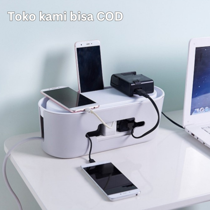 Kotak Organizer Kabel Rumah Box Plastik Pengaman Stop Kontak Cable ...