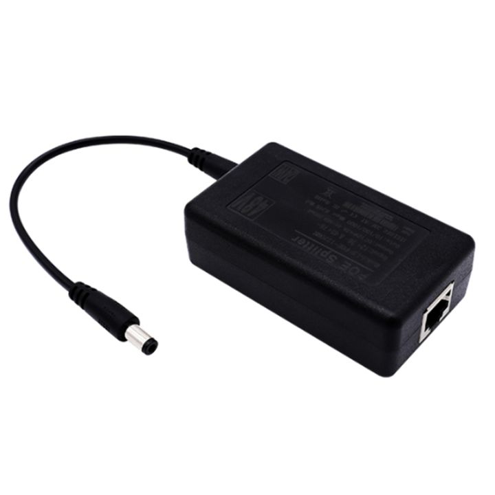 (ZFVI) Gigabit POE Splitter 48V to 12V Output with IEEE 802.3af/At ...
