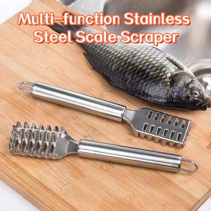 Multi-function Stainless Steel Scale Scraper Fish Scale Remover Multi ...