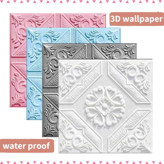3D Wallpaper rumah dinding Kitchen Wall paper Sticker Self adhesive ...