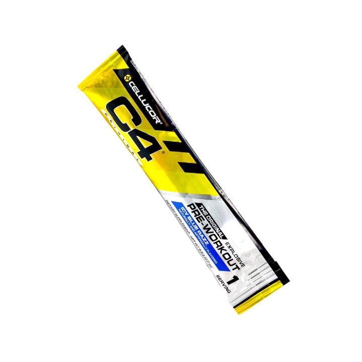 Cellucor 1 Serving Sample Original Blue Raz 6.5g C4 Original Explosive ...