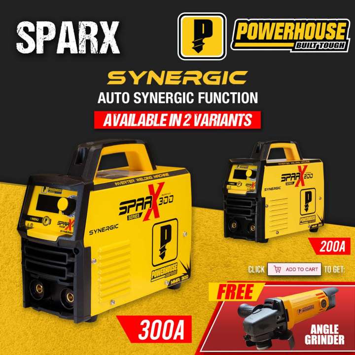 Powerhouse SPARX MMA Welding Machine Synergic ARC IGBT 200amp / 300amp ...