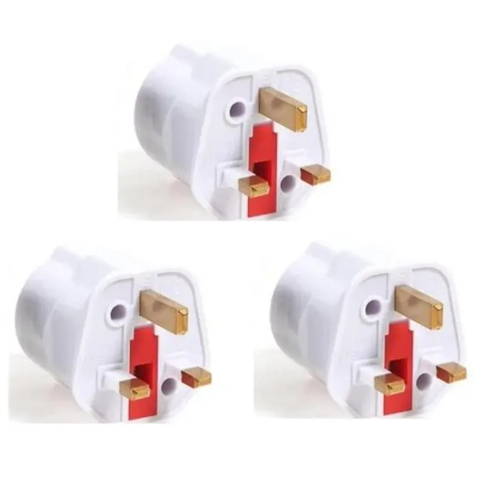 3PCS Type G Plug Adapter EU to UK Universal Travel Adapter European to ...