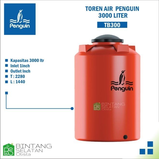 TOREN AIR / TANK PENGUIN TB 300 TB300 ORI 3000 liter PENGUIN | Lazada ...