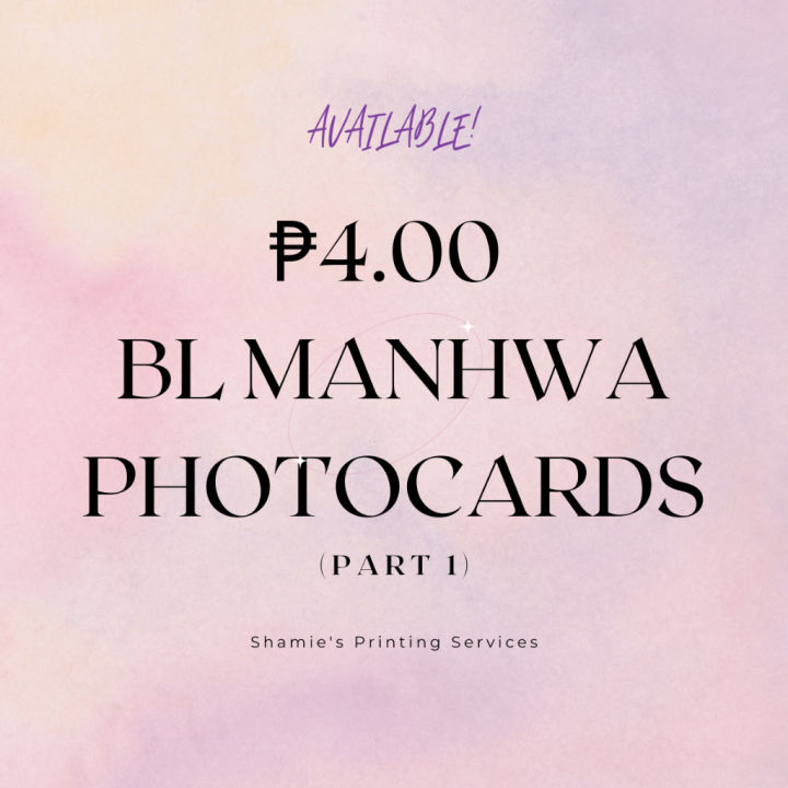 10 PCS. BL MANHWA PHOTOCARDS (PART 1) | Lazada PH