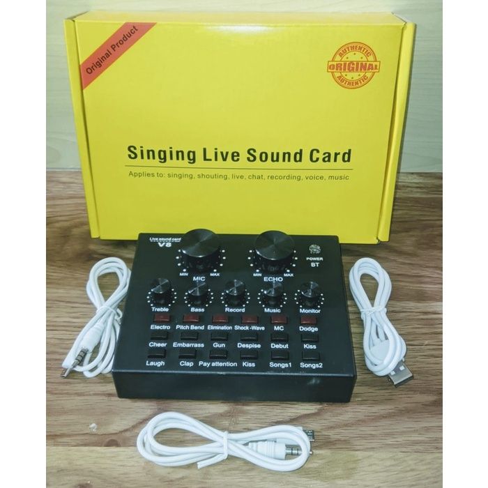 Sound card V8 Mixer Bluetooth SoundCard V8 Audio Soundcard MULTIFUNGSI ...