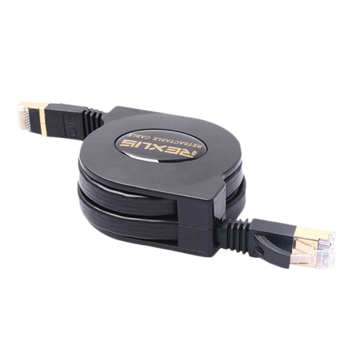 (QCJP) REXLIS 5FT Cat7 RJ45 LAN Cable Adjustable Retractable Ethernet ...