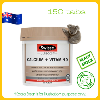 (Made in Australia) SWISSE Calcium + Vitamin D (150 or 250 Tablets ...