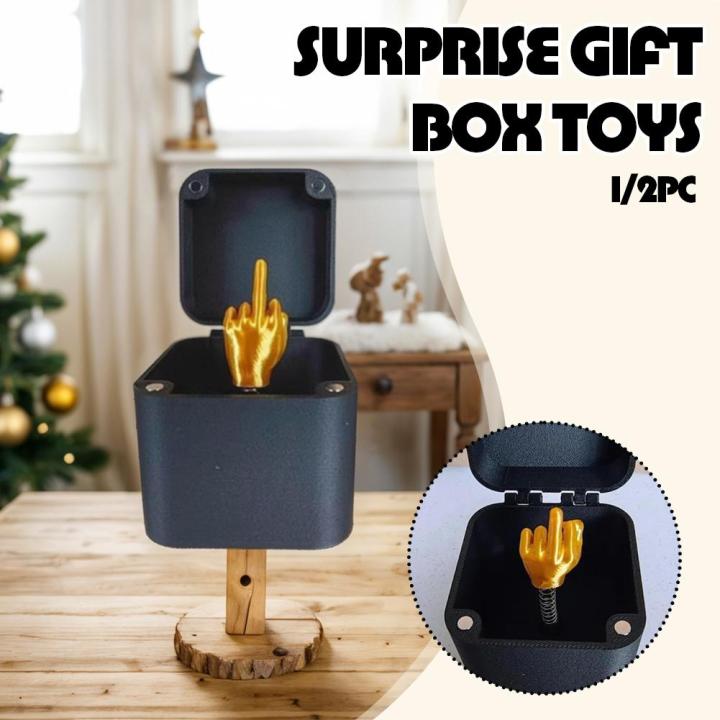 Surprise Gift Box Toys Middle Finger Surprise Gift Prank Finger Box ...