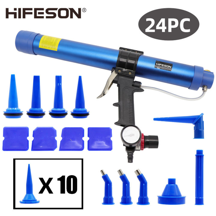 HIFESON Pneumatic Sealant tool 310ml 600ml Air Valve Silicone Sausages ...