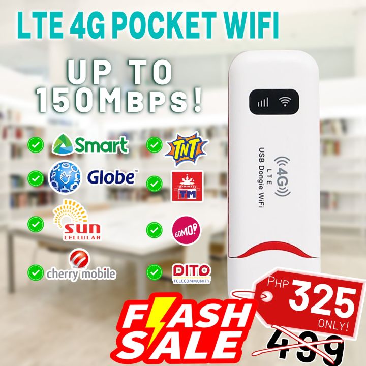 Wireless 4G LTE WiFi Router Modem Universal SIM Card 150Mbps USB Mini ...