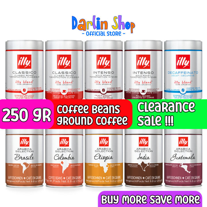 Illy Coffee, Bean or Ground, 250 gram (PLEASE SEE BEST BEFORE DATE MM ...