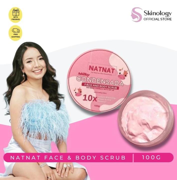 NATNAT CONDENSADA FACE AND BODY SCRUB 100G 10X INSTANT WHITENING SPF60 ...
