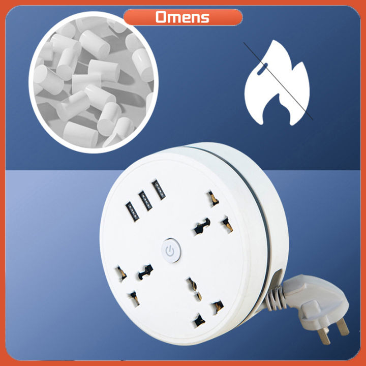 Power Strip With 3 Usb Ports 3 Us Plug Extension Cord With Multifunction Socket High Power Multi