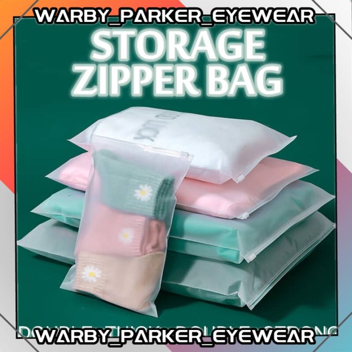 (10 pcs)Matte Zip Lock Bag Plastic Zip Zipper Waterproof Transparent ...