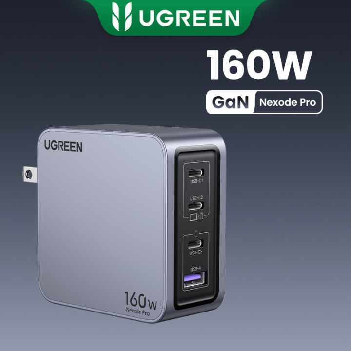 【Nexode Pro】UGREEN GaN 160W Multiple Ports Fast Charger Adapter 4-port | Lazada