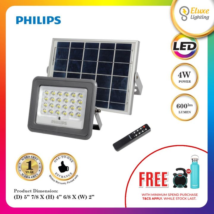 [ PHILIPS ] Essential SmartBright Solar Flood Light LED6 / LED9 / LED15 Solar flood lighting kit ...