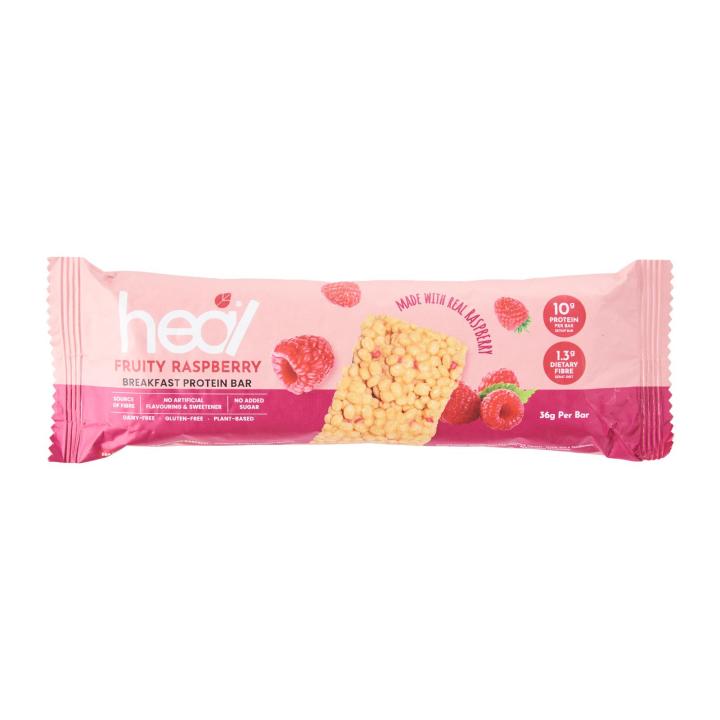 Heal Fruity Raspberry Breakfast Protein Bar (3 Bars x 36G) [Dairy-Free ...