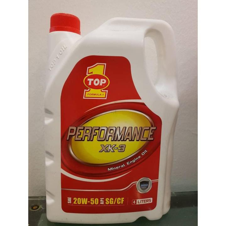 TOP 1 Performance XK-3 Mineral Gasoline Engine Oil 20W-50 4Litre (USA ...
