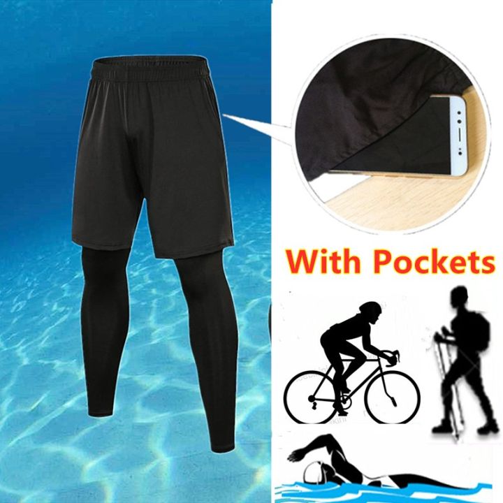 2 packs of men's sports swimming, surfing, diving pants + shorts ...