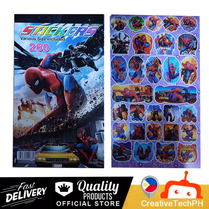 Spider Sticker Booklet 260 pcs Sticker for Kids | Lazada PH