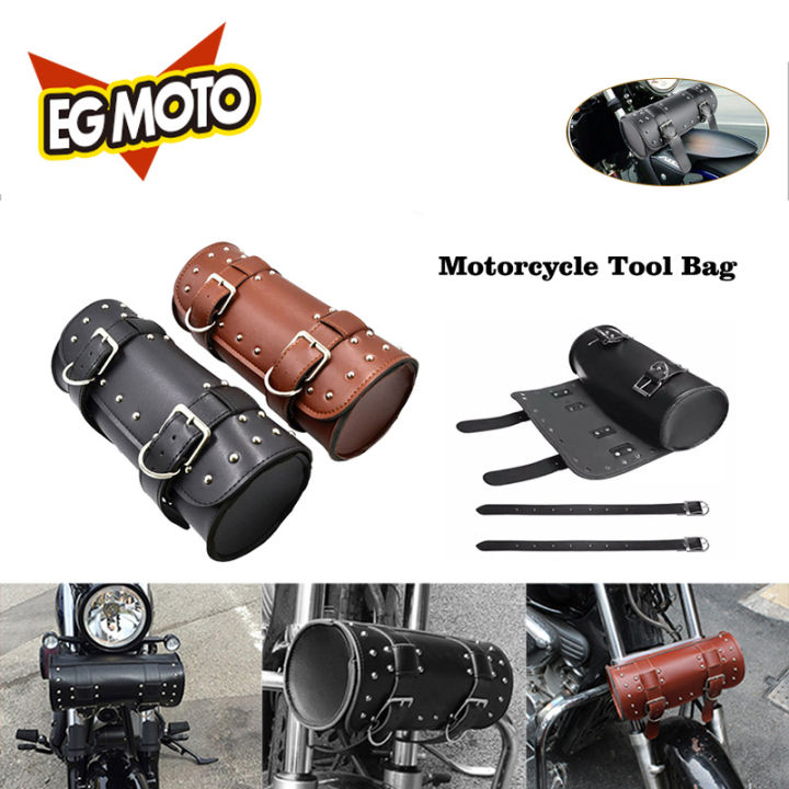 Motorcycle Saddlebag PU Leather Tool Bag Universal Motorcycle Side Box ...