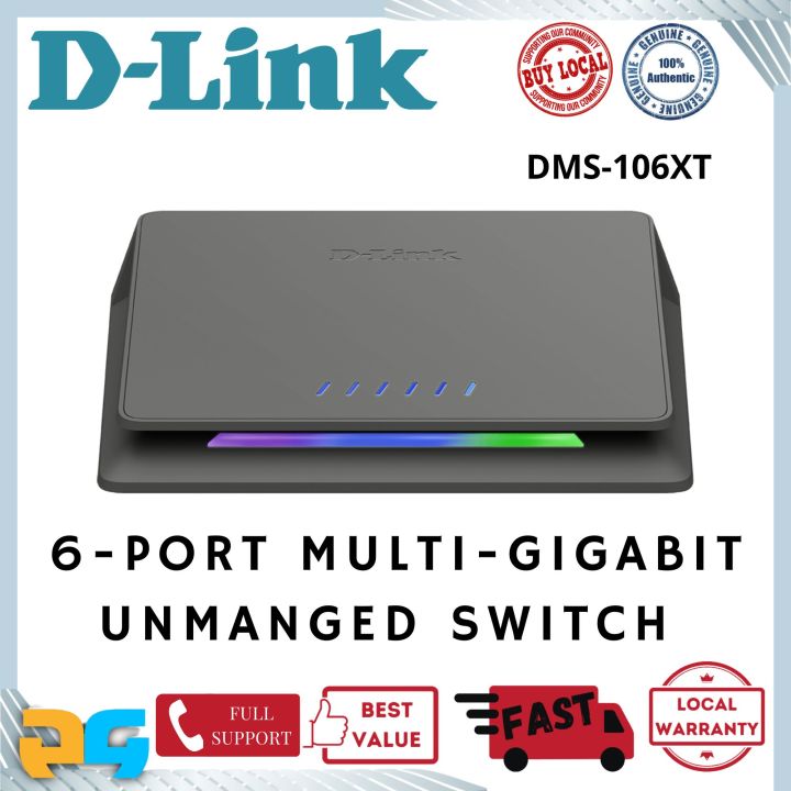 D-Link DMS-106XT 6-Port Multi-Gigabit Unmanaged Switch | Lazada Singapore