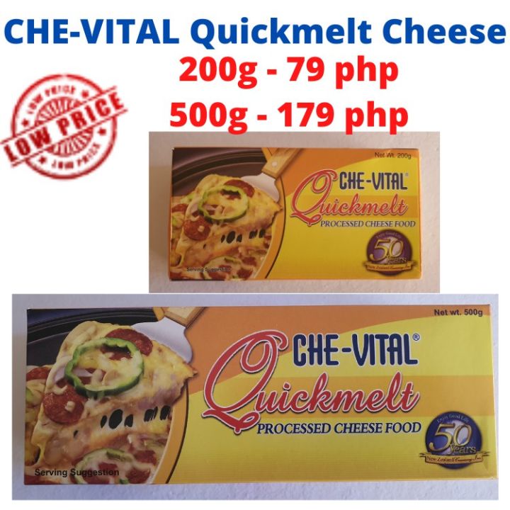 COD ♤Che-Vital Quickmelt Cheese Food 200g 500g | Lazada PH