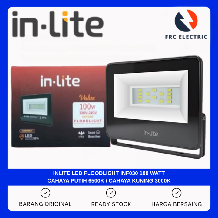 InLite Lampu Sorot INF030 100 watt - Lampu Flood Light - Lampu Sorot ...