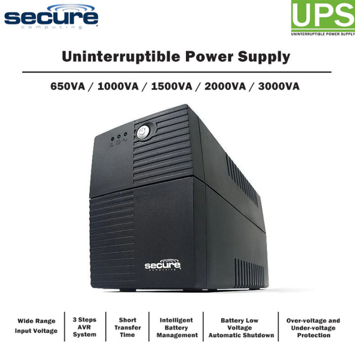 SECURE UPS 650VA1000VA1500VA2000VA3000VA Uninterruptible Power Supply ...