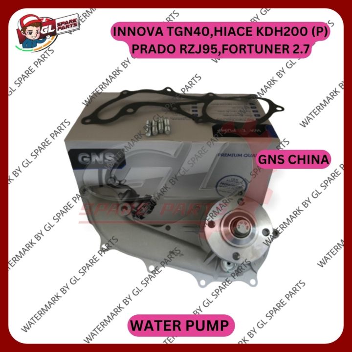 GNS WATER PUMP TOYOTA INNOVA TGN40 HIACE KDH200 (PETROL) PRADO RZJ95 ...