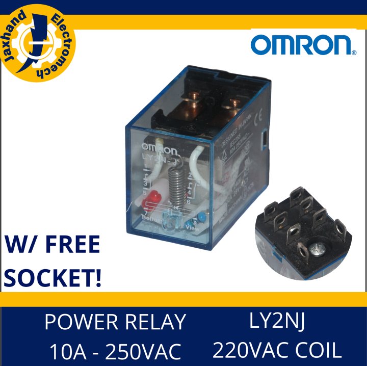 Omron Relay LY2N-J, 10A, 250VAC General Purpose Relay AC220V/24VDC Coil with Socket | Lazada PH