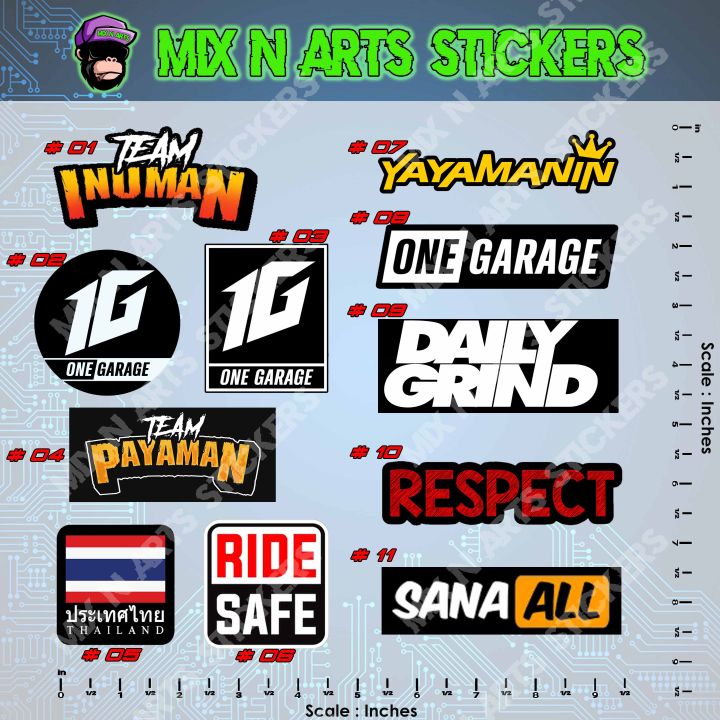 Payaman 1G Ridesafe Laminated Vinyl Sticker SOLD PER PIECE | Lazada PH