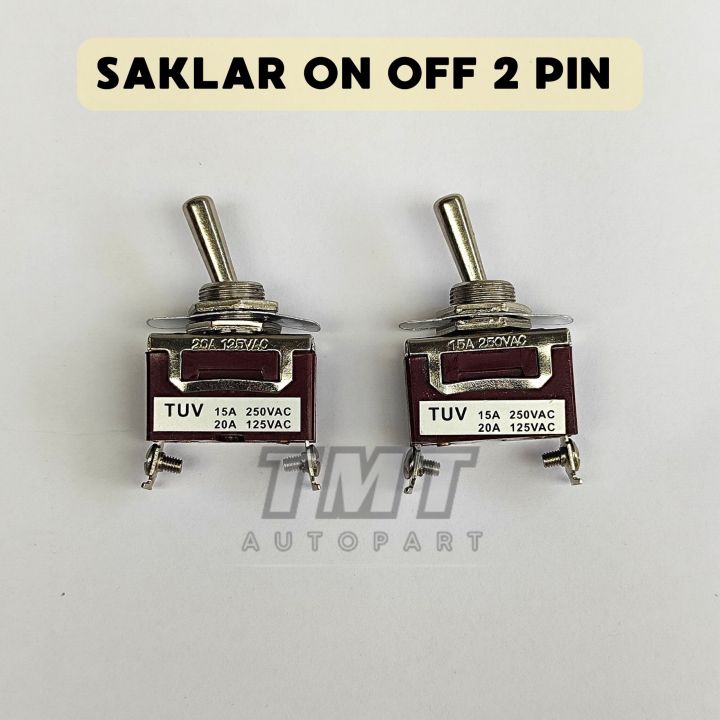 Saklar 2 Pin / Saklar 2 Kaki / Switch On Off Besi 2 Pin | Lazada Indonesia
