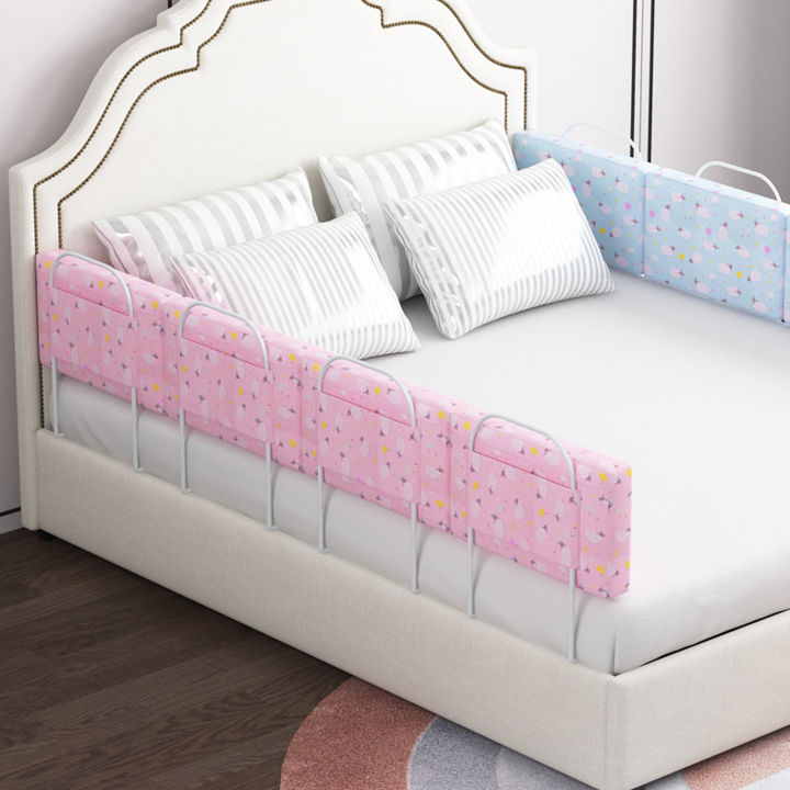 Baby Bed Rail Guard Adjustable Height Soft Universal Fit Safety Side ...