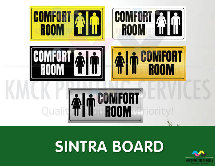 Comfort Room/Restrooms Door Signs | Lazada PH