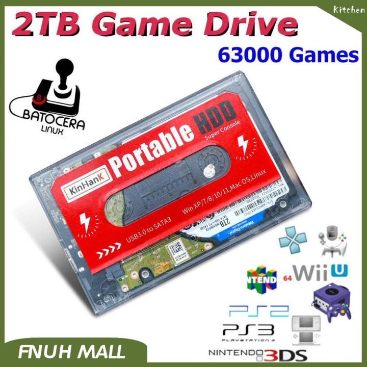 Super Portable 2TB Game Hard Drive 63000+ Batocera Bootable Linux HDD ...