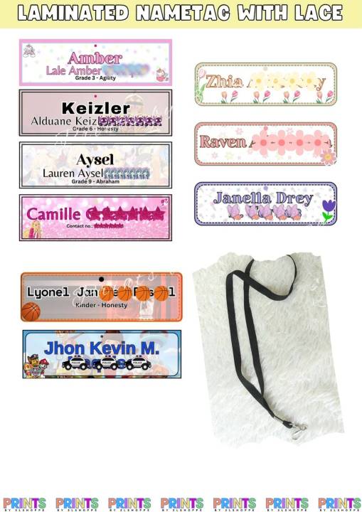 Customized Laminated Nametag with Lace | Lazada PH